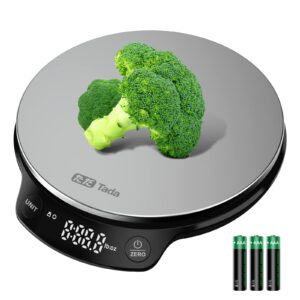 tada digital food kitchen scale 11lb/5kg with 0.01oz/0.1g precision for cooking, baking, nutrition and diet weight ounces and grams, stainless steel