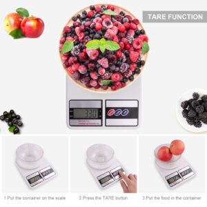 Kinstecks Digital Kitchen Scales 10KG Cooking Scales Portable Electronic Kitchen Scale with Tara Function for Home Office