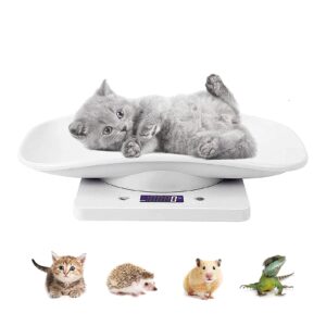 pet digital scale kitchen weight scale, puppies and kitten scale measures small animals with 22 lb/10 kg, multi-function portable electronic scale digital weight