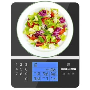 food scale with nutritional calculator up to 999 food & digital calorie food scale weight grams and oz smart calorie counter scale for kitchen, diet & weight loss