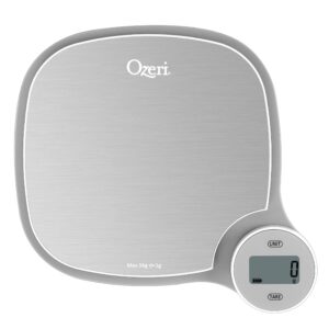 Ozeri Battery-Free Kitchen Scale, Kinetic Charging Technology, Stainless Steel