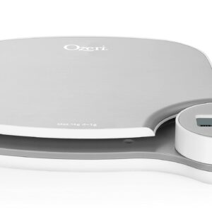 Ozeri Battery-Free Kitchen Scale, Kinetic Charging Technology, Stainless Steel