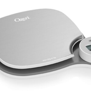 Ozeri Battery-Free Kitchen Scale, Kinetic Charging Technology, Stainless Steel