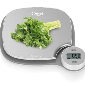 Ozeri Battery-Free Kitchen Scale, Kinetic Charging Technology, Stainless Steel