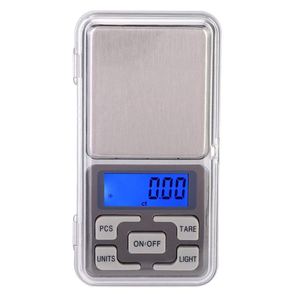 500g 0.1g Portable Mini Pocket Scale Digital Electronic Food Scale with Backlight High Accuracy Kitchen Scales Food Weighing Scale with Timer