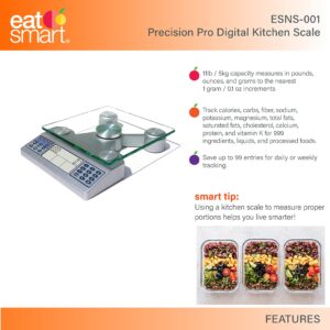 Eat Smart Digital Nutrition Food Scale with Professional Food and Nutrient Calculator