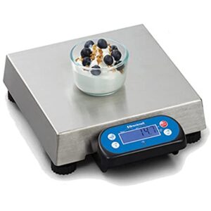 brecknell 6710u pos bench scale, 30lb. 10"x10" platter, capacity magnetic mount display, usb & rs-232 port,silver