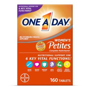 one a day women’s petites multivitamin,supplement with vitamin a, c, d, e and zinc for immune health support, b vitamins, biotin, folate (as folic acid) & more,tablet, 160 count