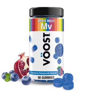 voost, men's multivitamin gummies, supplement with vitamin a, b, c, d & zinc to support men's daily health*, men's chewable vitamin, blueberry pomegranate flavored, 30 day supply - 90 count