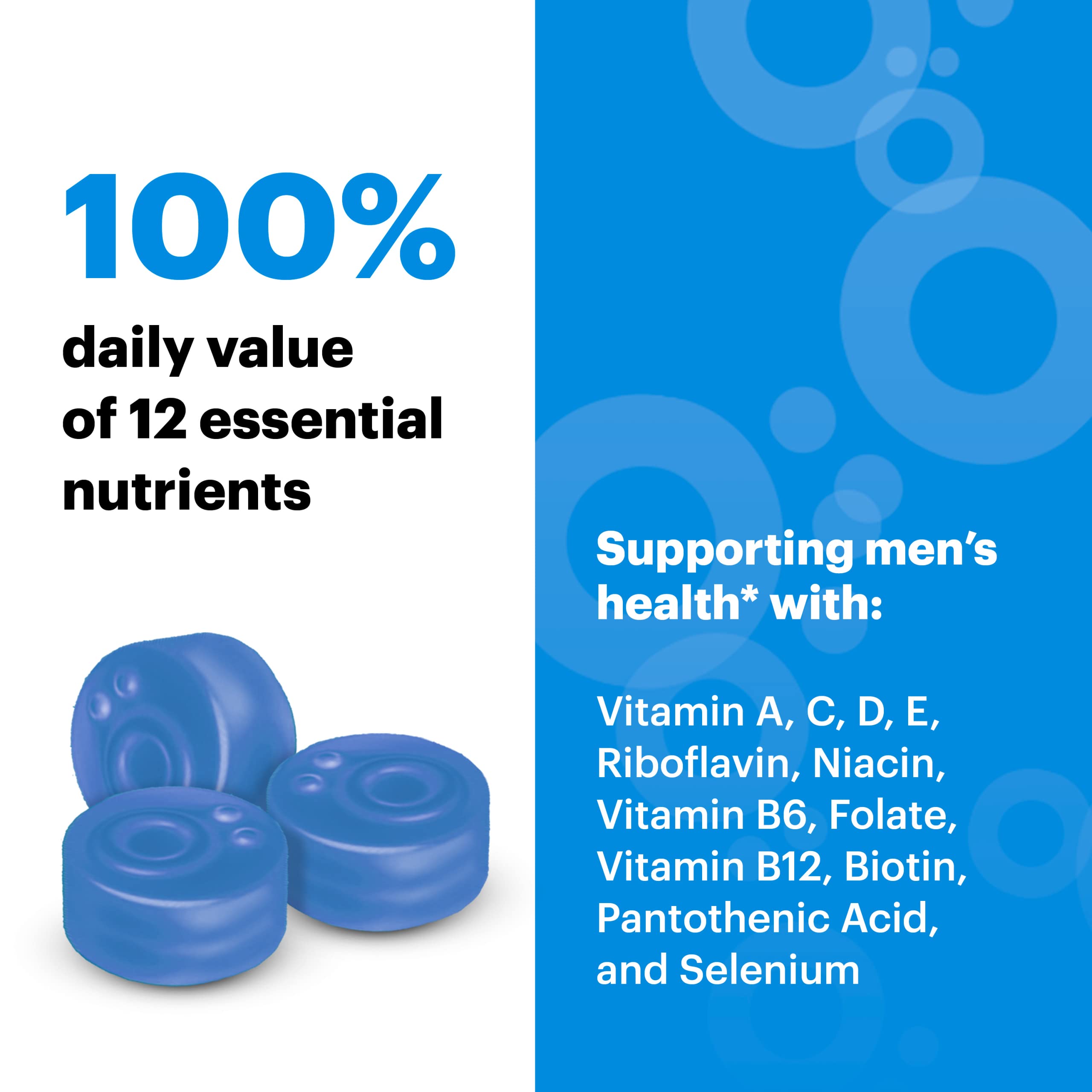 Voost, Men's Multivitamin Gummies, Supplement with Vitamin A, B, C, D & Zinc to Support Men's Daily Health*, Men's Chewable Vitamin, Blueberry Pomegranate Flavored, 30 Day Supply - 90 Count