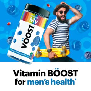 Voost, Men's Multivitamin Gummies, Supplement with Vitamin A, B, C, D & Zinc to Support Men's Daily Health*, Men's Chewable Vitamin, Blueberry Pomegranate Flavored, 30 Day Supply - 90 Count