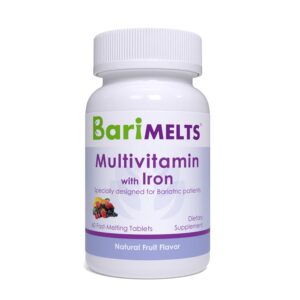 barimelts bariatric multivitamin with iron - 1 month supply (60 fast-dissolving tablets) - post-op bariatric vitamins​