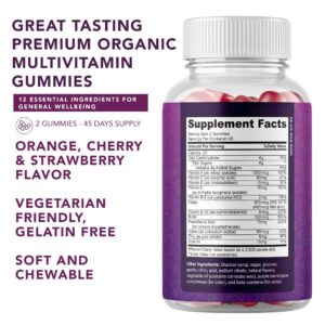 Complete Multivitamin Gummies for Adults – All-in-One Blend of Vitamin A B C D E Zinc and Biotin - Adult Vitamin Gummy for Energy and Immunity – 90 Delicious Gluten Free and Veggie Gummies