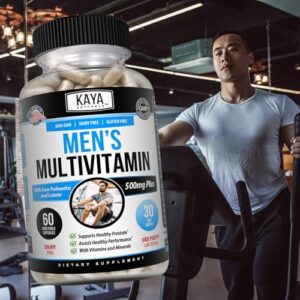 Kaya Naturals Multivitamin for Men - Men's Prostate Multivitamin - Multi Mineral Daily Supplement - Pills for Men - Supports Healthy Prostate - Vitaminas para Hombres - 60 Veggie Capsules