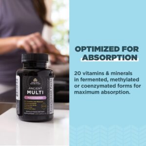 Ancient Nutrition Multivitamin for Women, Women's Once Daily Supplement, Vitamin B, C, K2, Magnesium, Folate & Iron, Supports Bone Health, 30ct