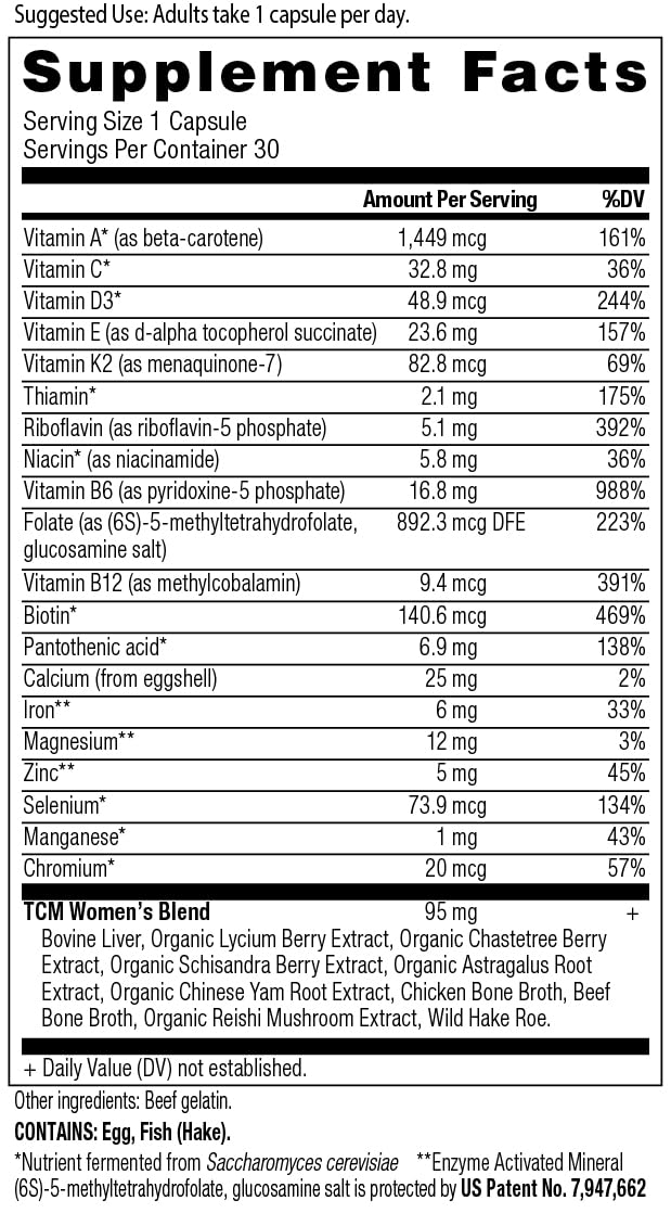 Ancient Nutrition Multivitamin for Women, Women's Once Daily Supplement, Vitamin B, C, K2, Magnesium, Folate & Iron, Supports Bone Health, 30ct