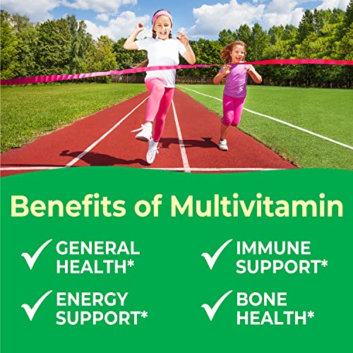 VitaWorks Kids Multivitamin with Iron & Minerals Chewable Tablets - Mixed Fruit Flavor - Vegetarian, GMO-Free, Nut Free - Dietary Supplement - Digestive Support for Children - 120 Chewables",