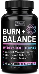 zeal naturals weight loss support for women + daily balance vitmains (iron, vitamin d, setria®, folate) premium diet support pills for women+ multivitamin and hormone support