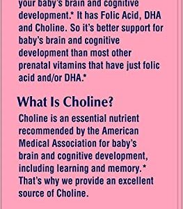 ONE A DAY Women’s Prenatal Advanced Complete Multivitamin with Brain Support* with Choline, Folic Acid, Omega-3 DHA & Iron for Pre, During & Post Pregnancy, 60+60 Ct (120 Total) (Packaging May Vary)