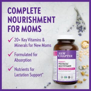 New Chapter, Postnatal Vitamins Lactation Supplement, Complete Multivitamin with Fermented Vitamin D3 + B Vitamins, Made with Organic Vegetables & Herbs, Non-GMO Ingredients, 192 Count