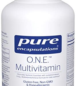 Pure Encapsulations O.N.E. Multivitamin - Once Daily Multivitamin with Antioxidant Complex Metafolin, CoQ10, and Lutein to Support Vision, Cognitive Function, and Cellular Health* - 120 Capsules