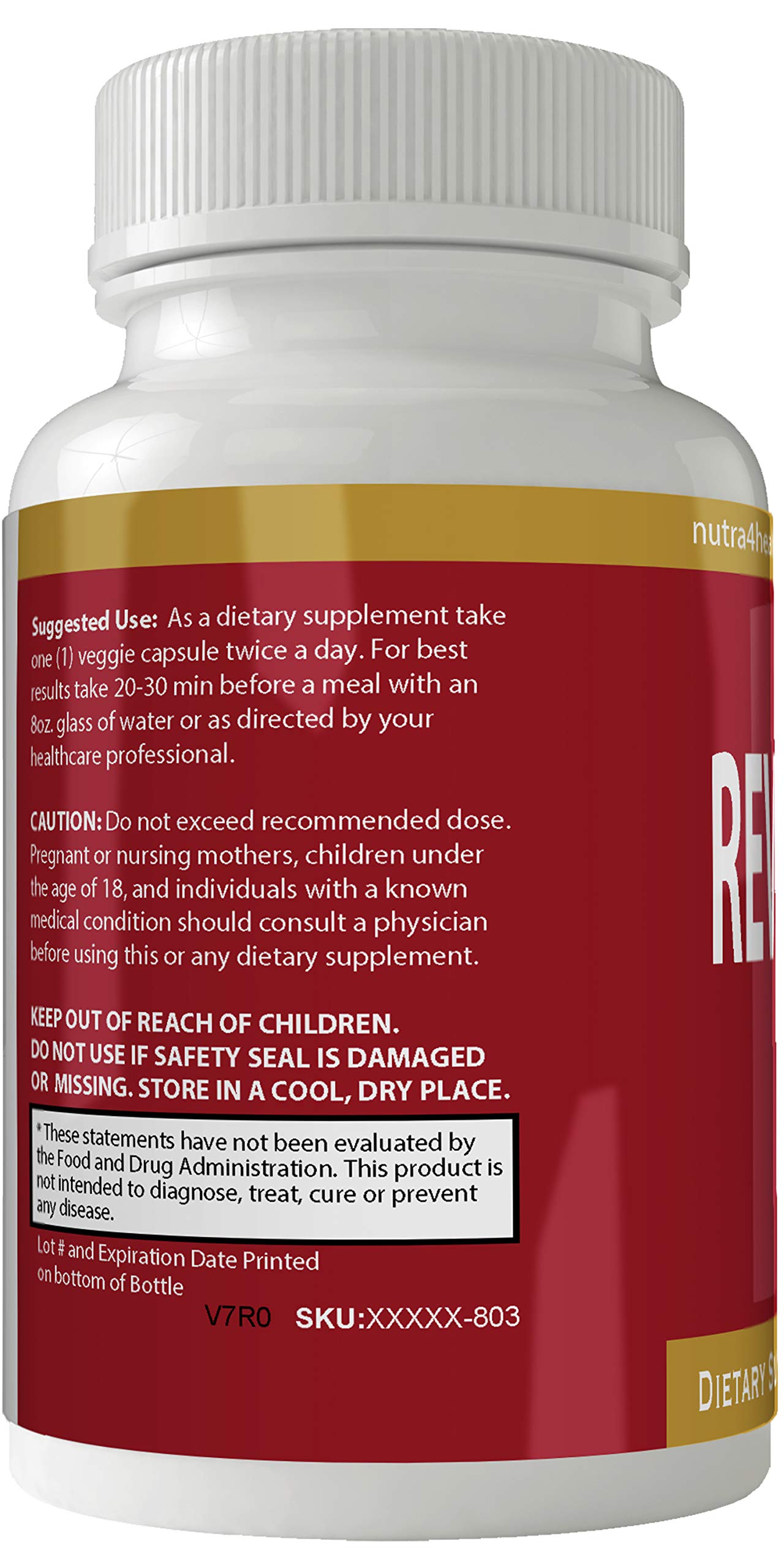 Reversirol Supplement - 20 Herbs & Multivitamin Pills with Alpha Lipoic Acid & Cinnamon, 60 Capsules