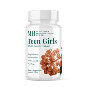 michael's health naturopathic programs teen girls multivitamin - 60 vegetarian tablets - with b complex vitamins & female herbal blend - kosher - 30 servings