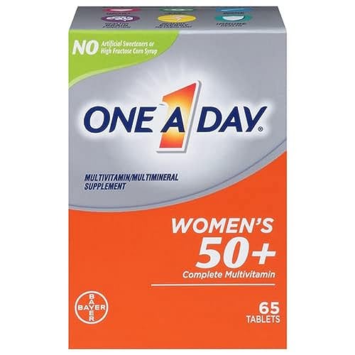 ONE A DAY Women’s 50+ Healthy Advantage Multivitamins, Supplement with Vitamins A, C, E, B1, B2, B6, B12, D and Calcium, Tablet, 65 Count