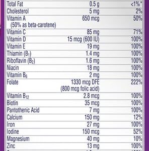 One A Day Women's Prenatal 1 Multivitamin Including Vitamin A, Vitamin C, Vitamin D, B6, B12, Iron, Omega-3 DHA & more, Tablet,Softgels, 60 Count - Supplement for Before, During, & Post Pregnancy