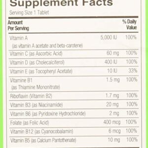 Shot B Energy Multivitamin Supplement, Tablet, 60 Count, Green