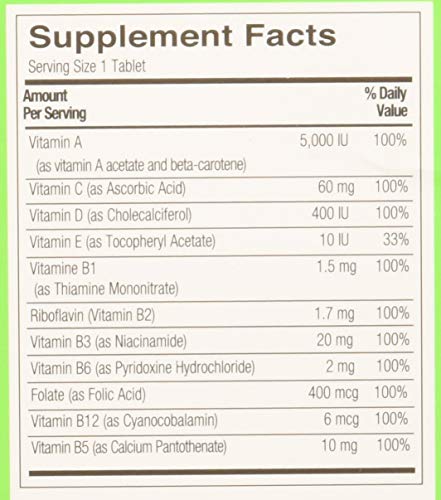 Shot B Energy Multivitamin Supplement, Tablet, 60 Count, Green