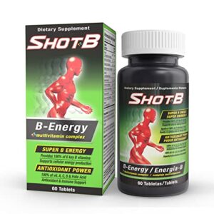 shot b energy multivitamin supplement, tablet, 60 count, green