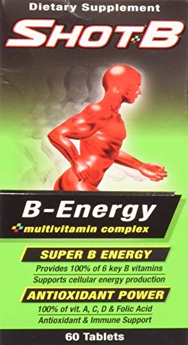 Shot B Energy Multivitamin Supplement, Tablet, 60 Count, Green