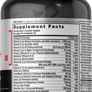 Horbäach Men's Multivitamin 50 Plus | 60 Caplets | Non-GMO & Gluten Free Supplement