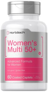 horbäach women's multivitamin 50 plus | 60 coated caplets | advanced vitamin formula | non-gmo & gluten free supplement