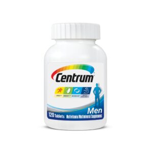 centrum multivitamin for men, multivitamin/multimineral supplement with vitamin d3, b vitamins and antioxidants, gluten free, non-gmo ingredients - 120 count