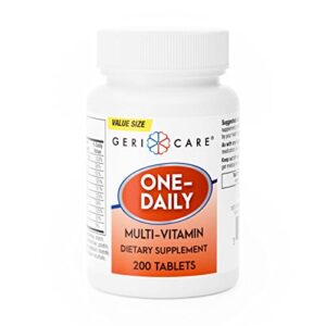 gericare one-daily multi-vitamin tablets dietary suplement 200 count (pack of 1)