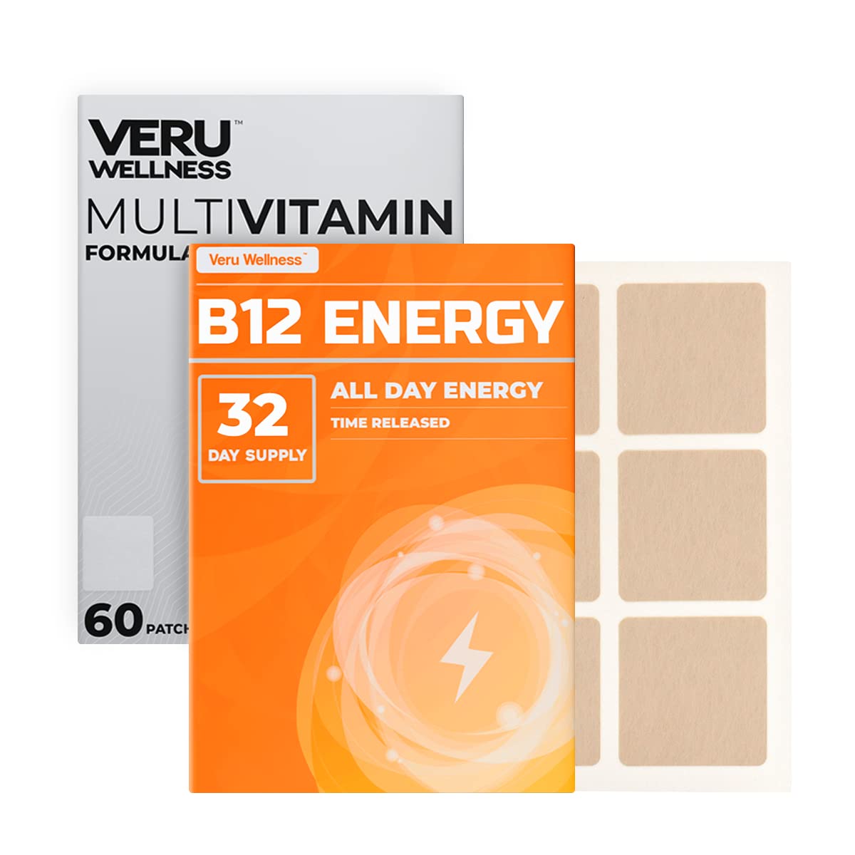 Veru Wellness Bariatric Multivitamin, Vitamin B12 with Iron - Post Bariatric Gastric Bypass and Sleeve Gastrectomy - Non Ingest Patch (60 Day Supply)