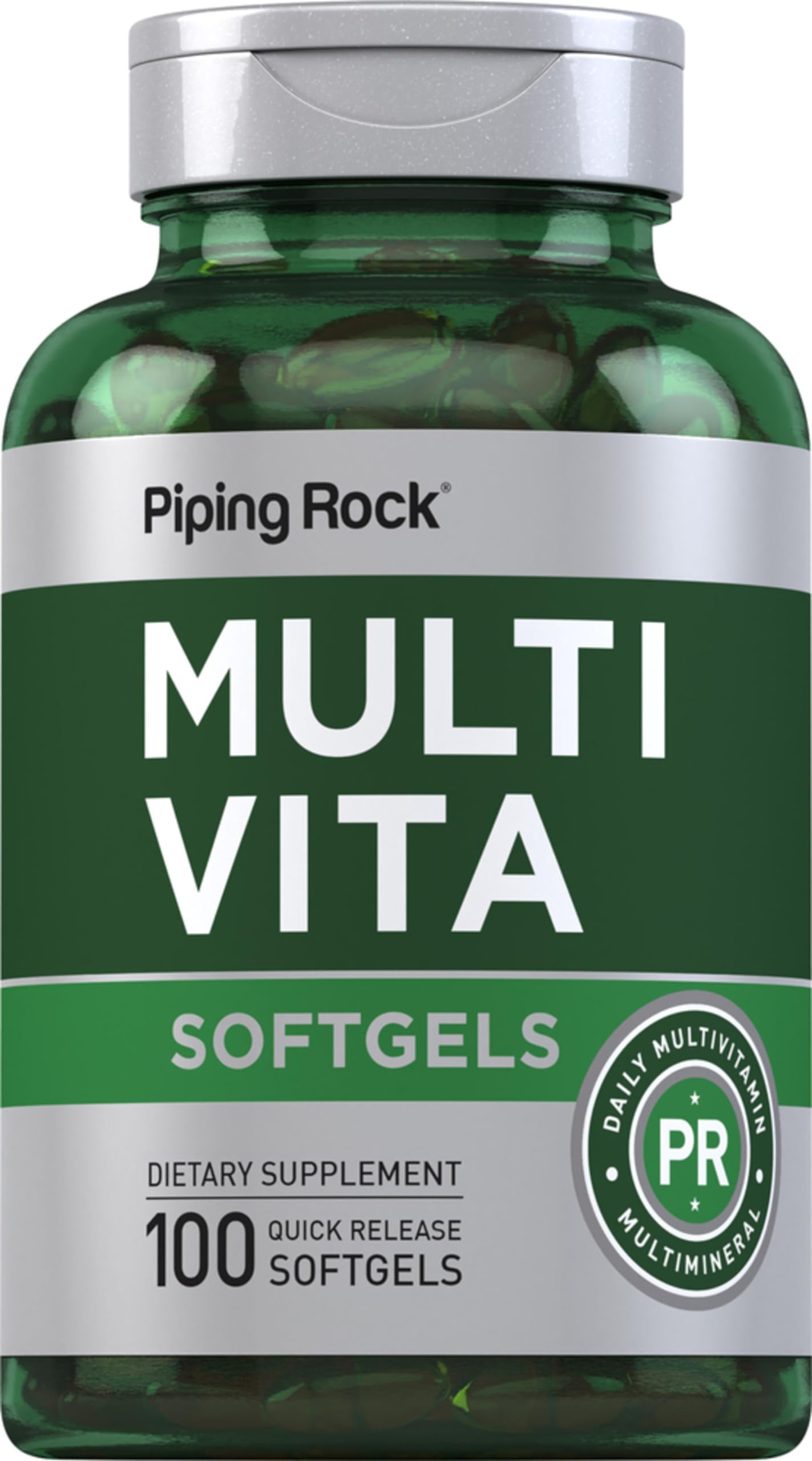 Piping Rock Multivitamin for Men and Women | 100 Softgels | Daily Vitamins and Minerals | with Vitamin D3 and Zinc | Non-GMO, Gluten Free Supplement