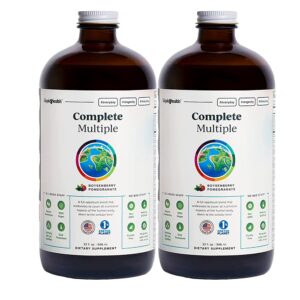 liquidhealth 32 oz liquid multivitamin for adult men & women - complete multiple, natural immune support, non-gmo, vegan, gluten free, sugar free, prebiotic fiber vitamins supplement (2-pack)