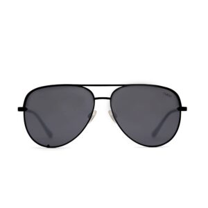 evee fashionable metal aviator sunglasses for men with flat mirror lenses limited edition case + microfiber cleaning cloth (e-gmpcbkwm) (black, 64)