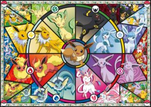 buffalo games - pokémon - eevee's stained glass - 500 piece jigsaw puzzle