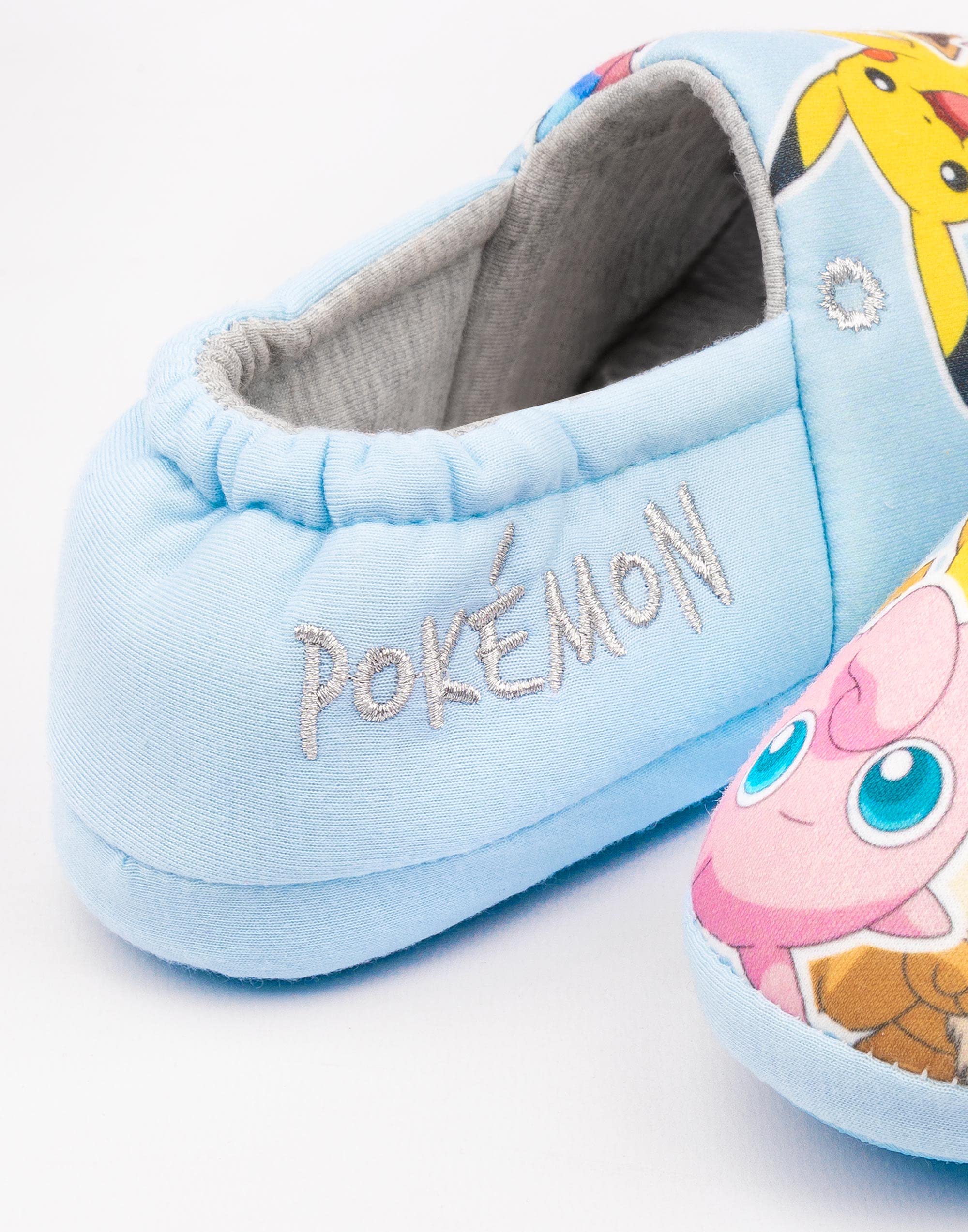 Pokemon Slippers Girls Kids Pikachu Sylveon Evee Blue Shoes Loafers 1.5 US