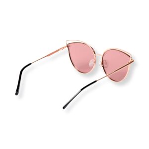 EVEE Oversize Double Wire Cat-Eye Sunglasses (Kitey) (Rose Gold/Pink)