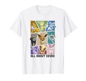 pokémon eevee evolution jolteon flareon umbreon sylveon t-shirt