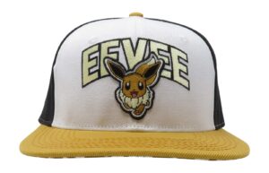 bioworld pokemon eevee embroidered snapback cap hat licensed black