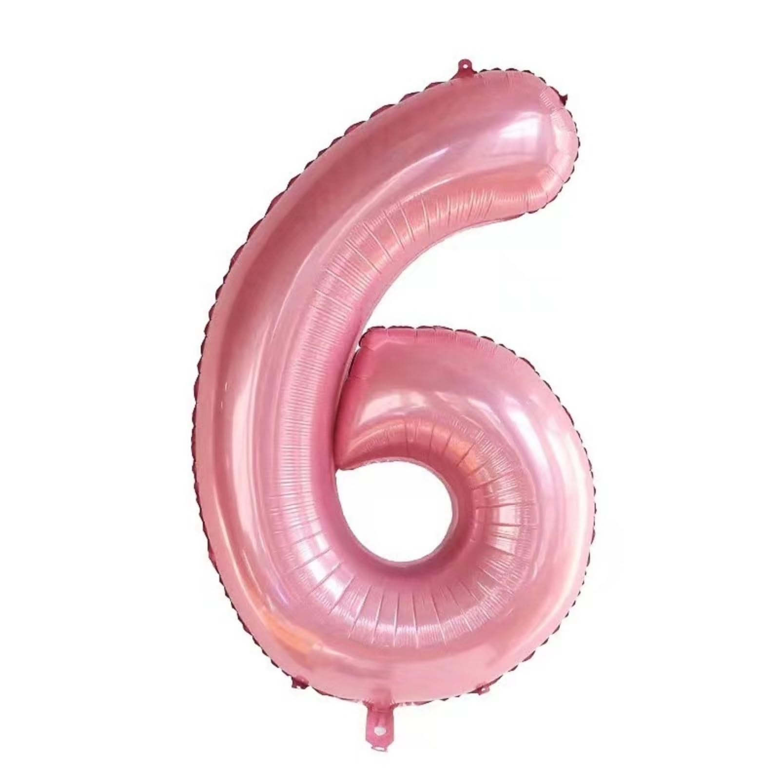 40Inch Pink Crown Number 6 Balloons Set, 6th Birthday Balloons for Girls, Childrens 6th Birthday Party Decorations. (6)