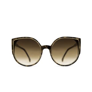 evee oversized flat retro cat-eye sunglasses with metal rim accent front and reflective lens (piper)