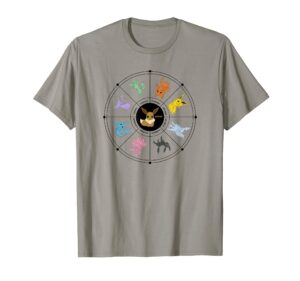 pokémon eevee evolution wheel t-shirt