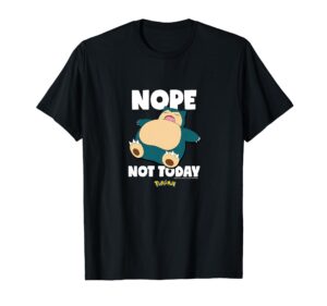 pokémon - nope not today snorlax t-shirt